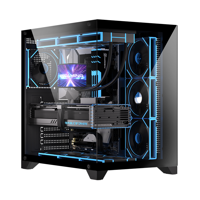 Customized Logo 4 Screws Sea View Tempered Glass Vertical Mid Tower ...
