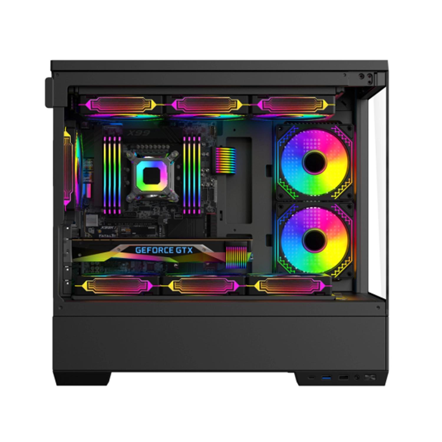 Panorama Sea View Factory New Cube Case Double-sided Glass Atx Gaming ...
