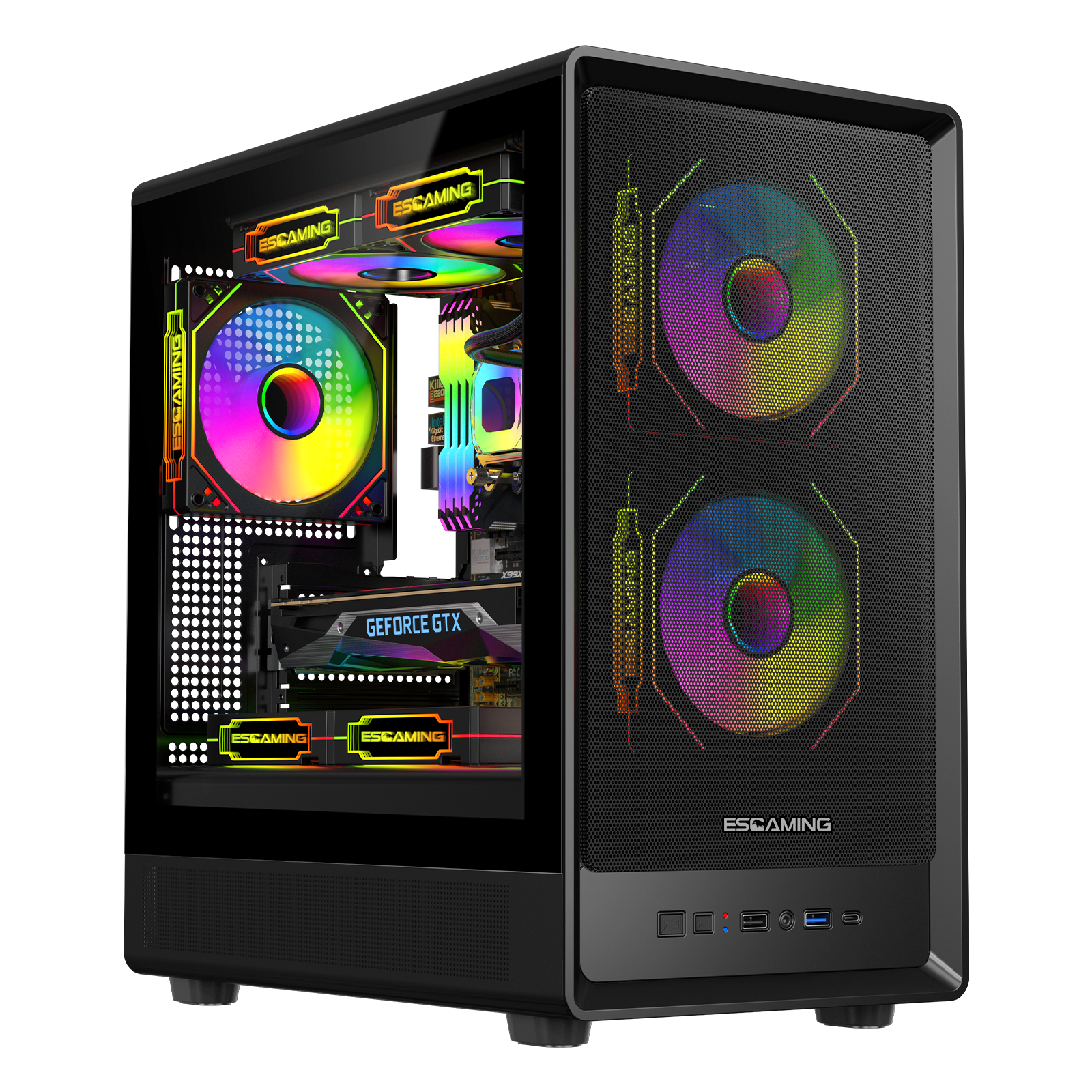 Durable Mesh Micro Atx Mid-tower Gaming Computer Pc Cases Towers Gamer ...