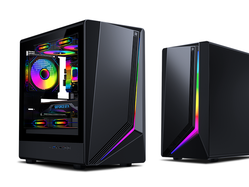 Roke 11 Gaming PC Case - Premium Tempered Glass Mid-Tower Micro-ATX ...