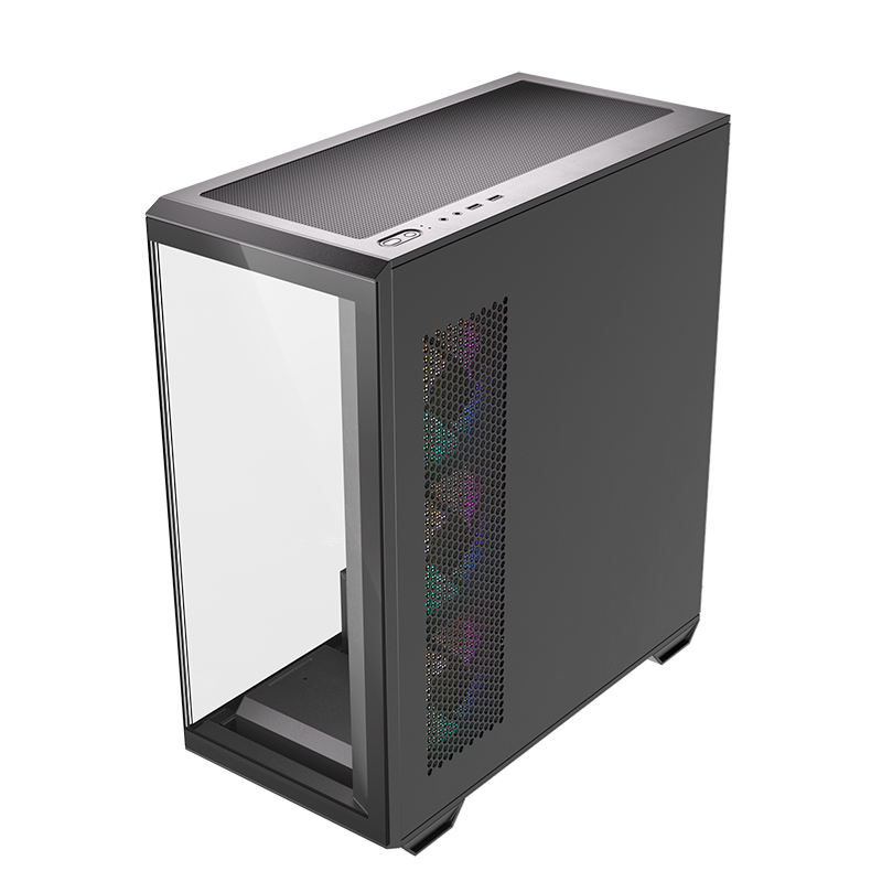 High End Black SPCC Tempered Glass ATX Tower Cabinet Gaming Pc Case ...